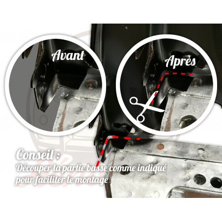 Aile avant gauche 2CV sans trou clignotant