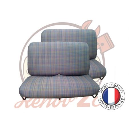 Banquettes 2CV motif Écossais sans rabat